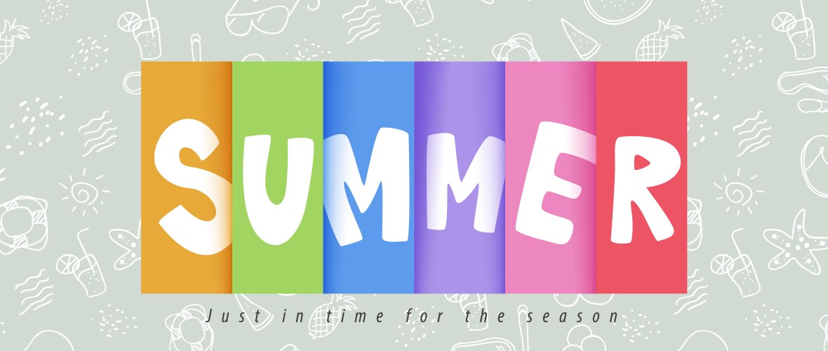 Tropical summer background layout banner design Vector Image