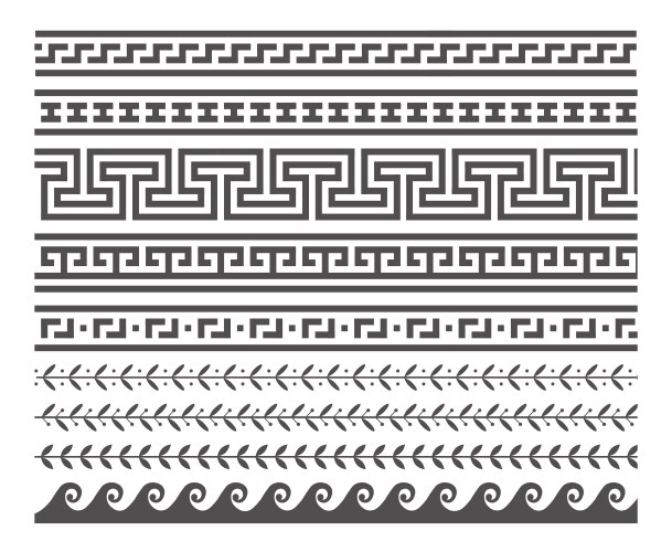 Greek style borders Royalty Free Vector Image - VectorStock