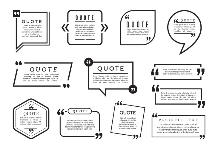 Quote text box circle bubble for comment mark Vector Image