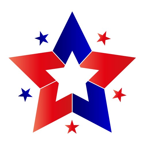 American star sign Royalty Free Vector Image - VectorStock
