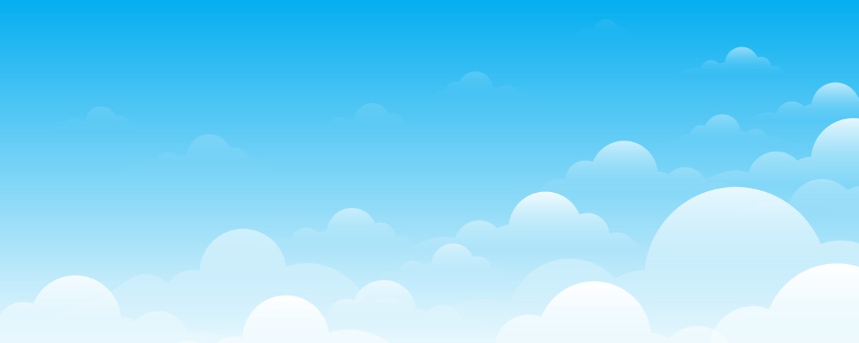 Blue horizontal seamless cloud patter Royalty Free Vector