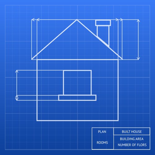 Blueprint house plan Royalty Free Vector Image
