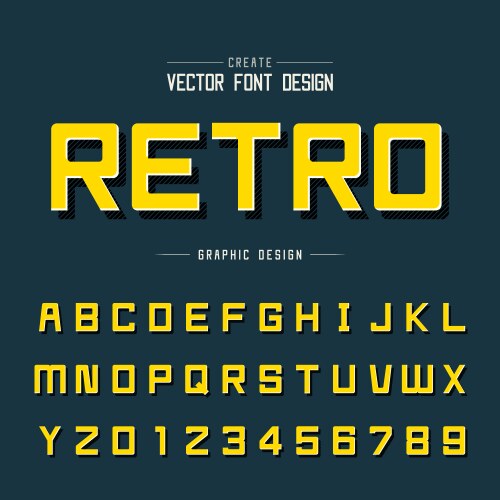 Tech font and alphabet technology style typeface Vector Image