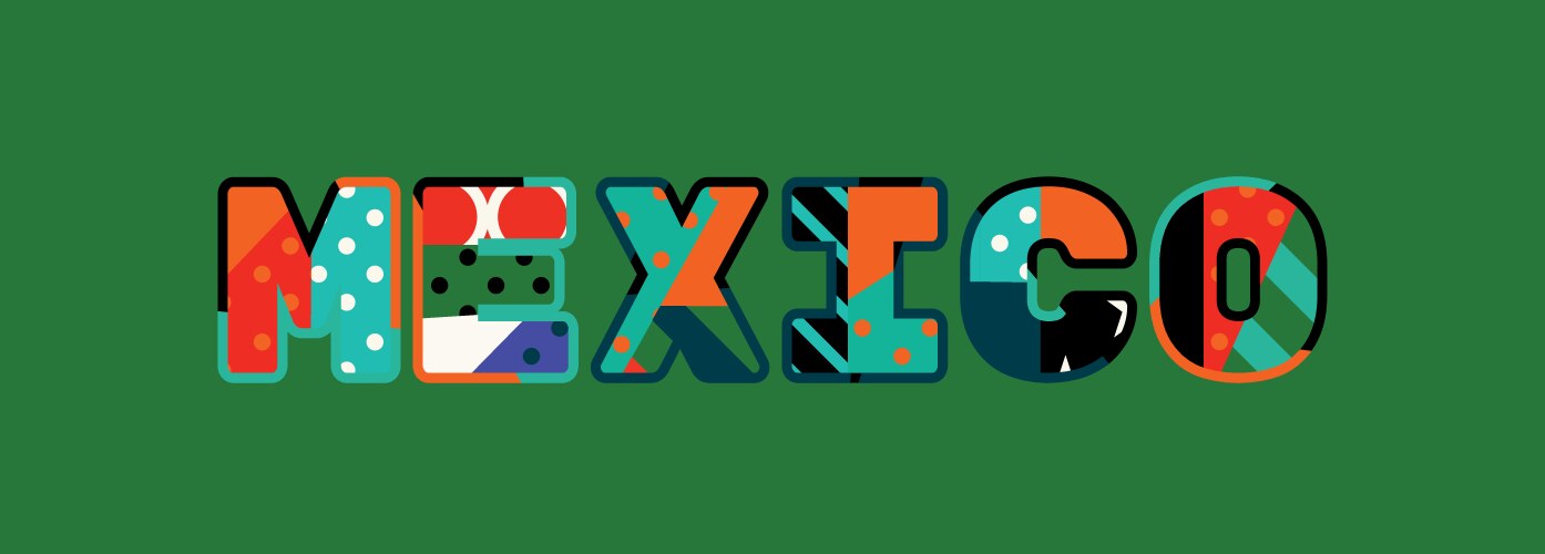 Mexico concept word art Royalty Free Vector Image