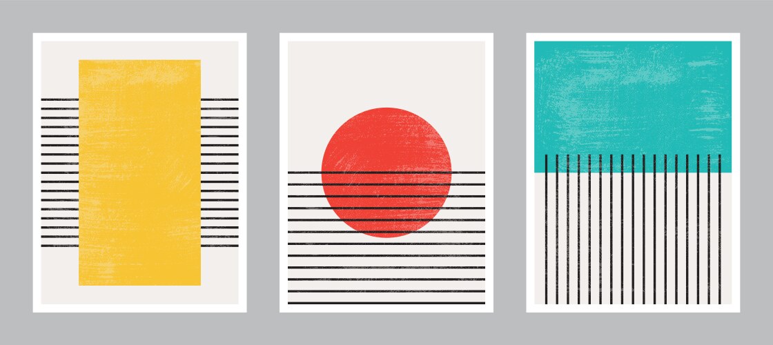 Modern poster art abstract wall digital Royalty Free Vector