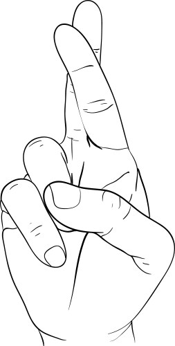 Hand 7 signal Royalty Free Vector Image - VectorStock