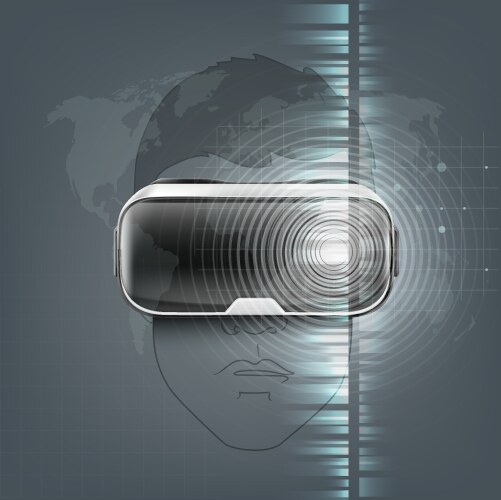 Optical head-mounted display Royalty Free Vector Image