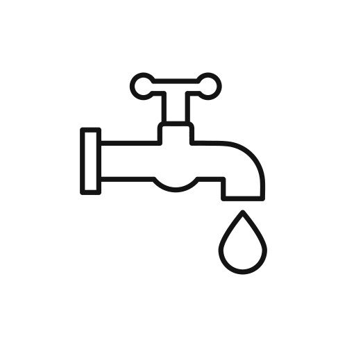 Faucet drip icon isolated on white background Vector Image