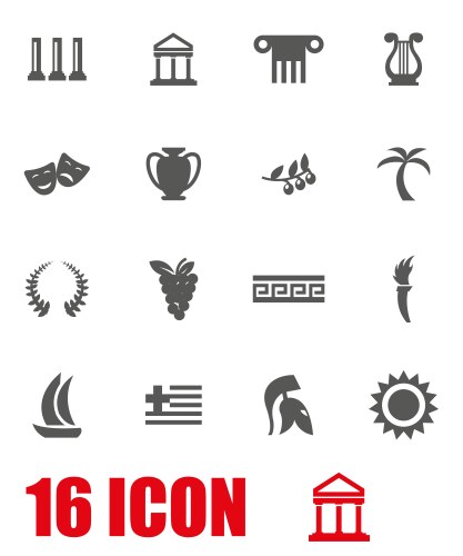 Greece travel tourism landmark symbols and greek Vector Image