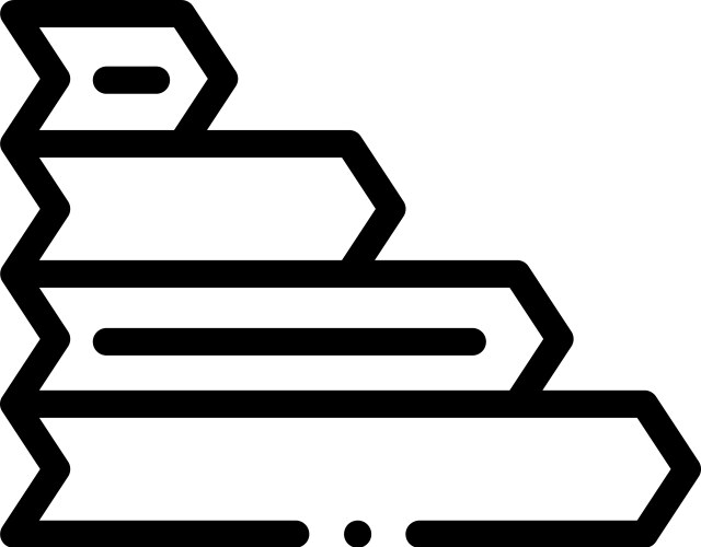 Bar chart icon thin linear style design isolated Vector Image