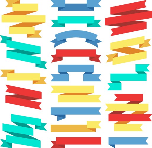 Big set of ribbons templates Royalty Free Vector Image