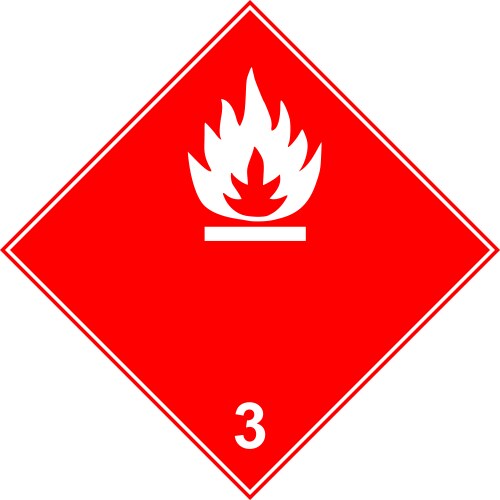 Flammable hazard symbol Royalty Free Vector Image