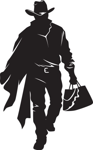 Bandit blaze cartoon masked cowboy robber logo Vector Image