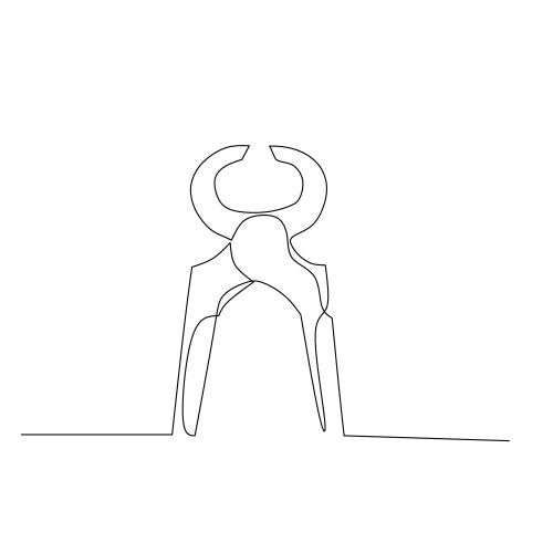 Continuous line drawing of a wire cutting nail Vector Image