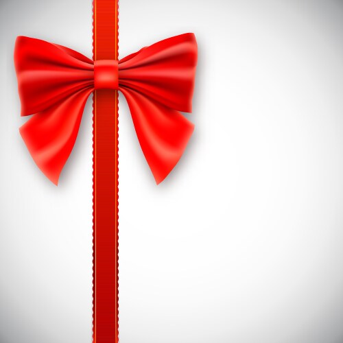 Background with red bow Royalty Free Vector Image