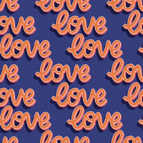 Seamless pattern with big collection love Vector Image