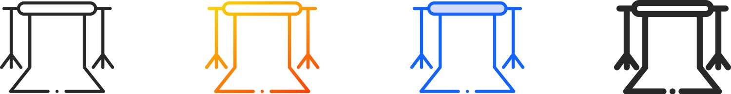 Circulation iconthin linear gradient blue stroke Vector Image