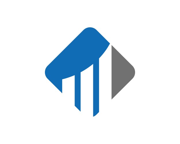 Chart factory logo template design emblem Vector Image