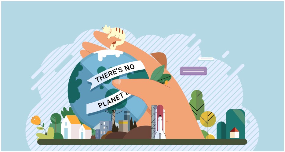 Climate change save the planet promoting Vector Image