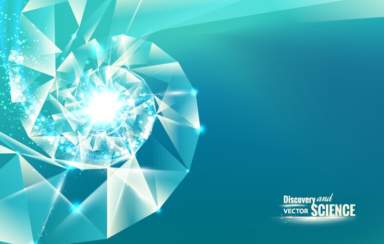 Wireframe science background with plexus effect Vector Image