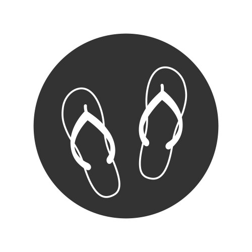 Pair of flip flops logo Royalty Free Vector Image