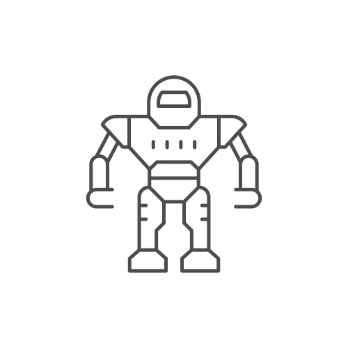 Industrial robot sign line icon Royalty Free Vector Image