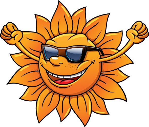 Sun cartoon Vector Images & Graphics for Commercial Use | VectorStock