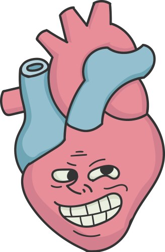 Heart - funny anatomy joke Royalty Free Vector Image