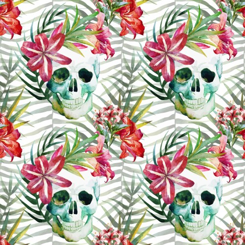 Skull pattern Royalty Free Vector Image - VectorStock
