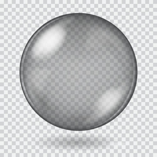 Realistic glass sphere transparent ball Royalty Free Vector