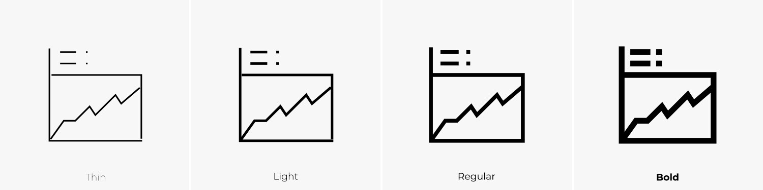 Diagram icon thin light regular and bold style Vector Image