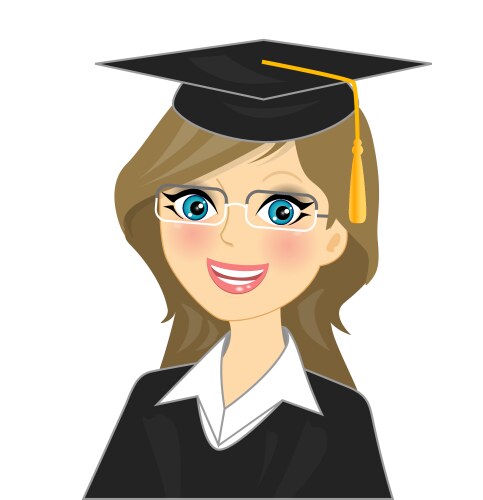 Graduation girl Vector Images & Graphics for Commercial Use | VectorStock