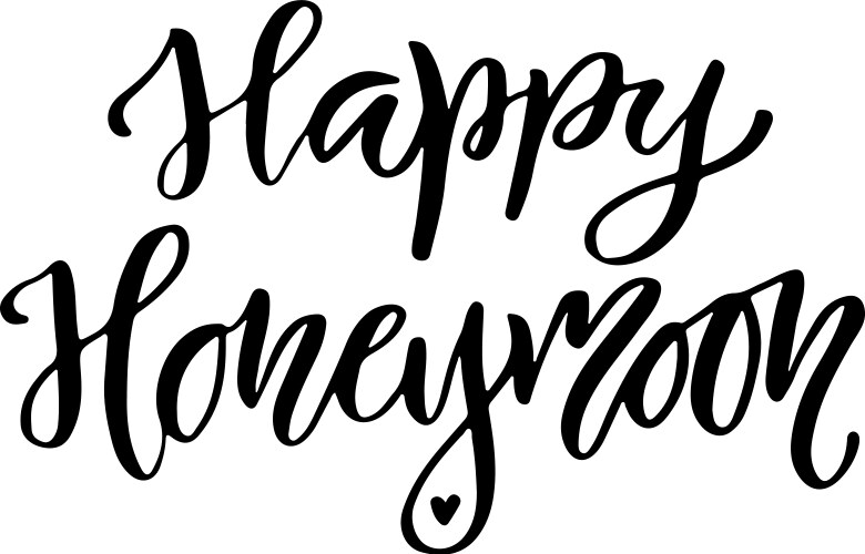 Happy Honeymoon Font Vector Images (90)