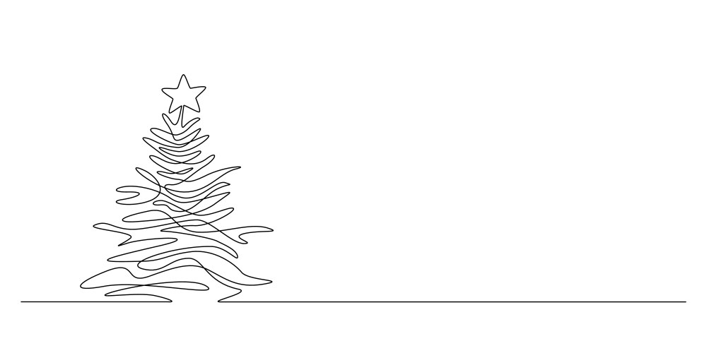 One Line Drawing Christmas Vector Images (over 2,400)