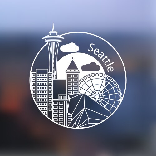 Seattle Skyline Vector Images (over 550)