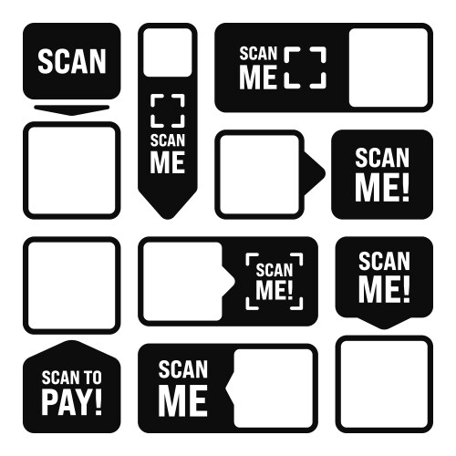 Scan me qr code sticker online payment special Vector Image