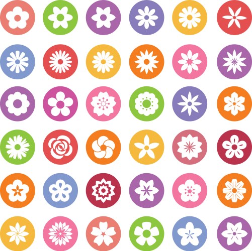 Set of flat design pastel cute baby icons Vector Image