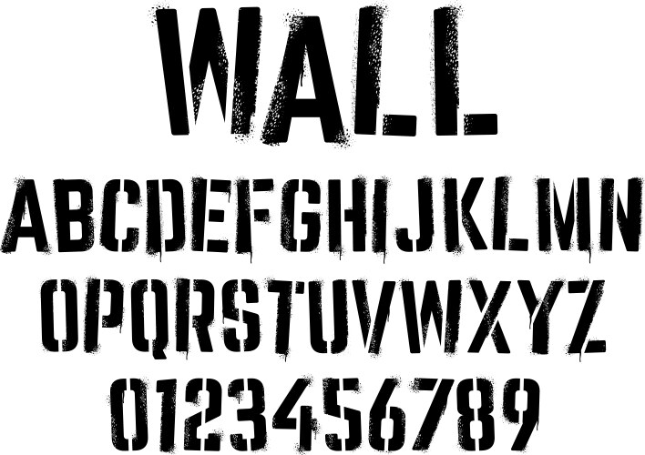 Spray Paint Font Vector Images (over 4,400)