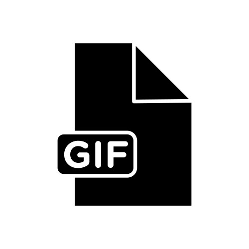 Gif icon set animated gif format symbol gif Vector Image