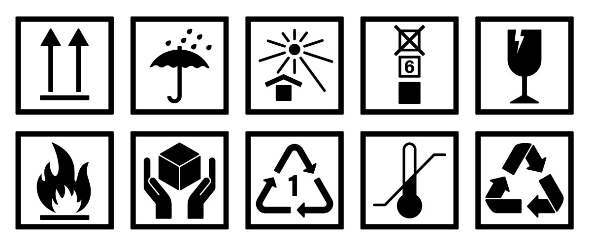 Packaging Symbols Instruction Vector Images (over 1,800)