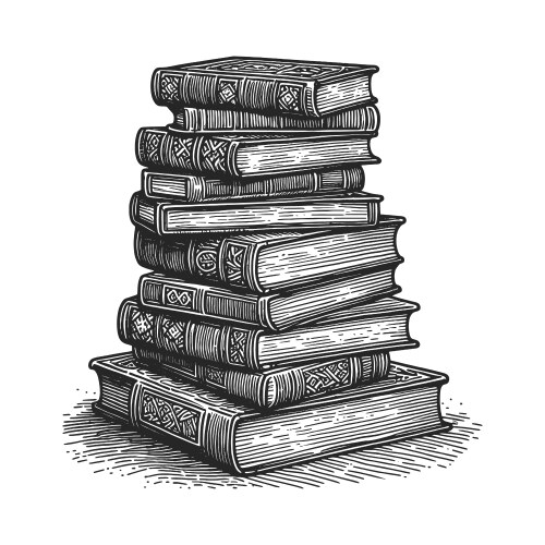 Stack books sketch Royalty Free Vector Image - VectorStock