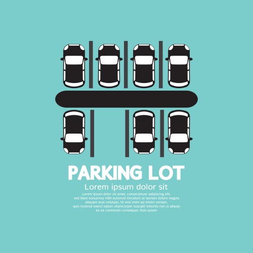 Top view of parking lot Royalty Free Vector Image