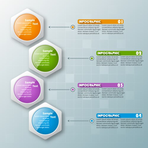 Simple infographic report template Royalty Free Vector Image