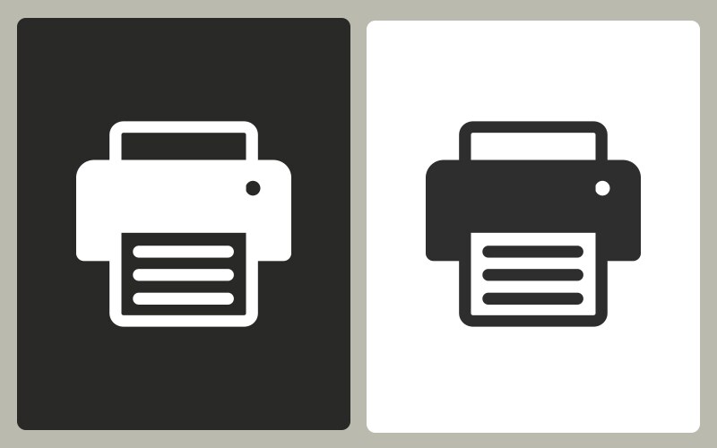 Big office printer icon simple style Royalty Free Vector