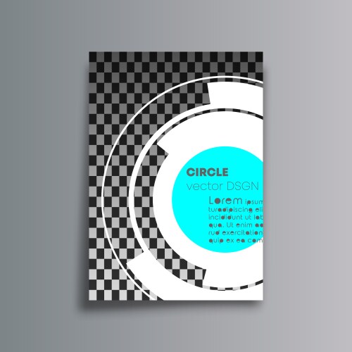 Circles theme trifold design template cover Vector Image