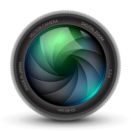 Camera shutter aperture Royalty Free Vector Image