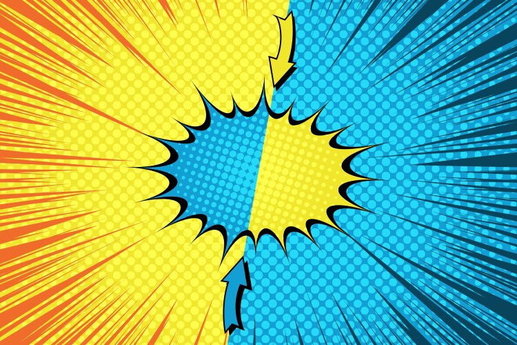 Comic bright composition Royalty Free Vector Image