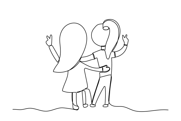 How To Draw A Boy And Girl Hugging Step By Step