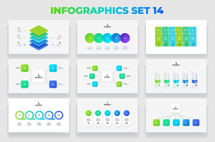 Four elements flowchart template for presentation Vector Image