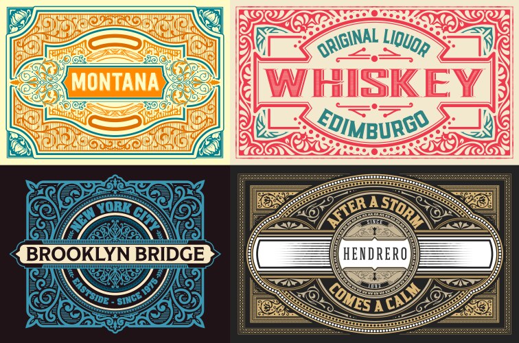 Arabic calligraphy of 4 qul sharif surah in quran Vector Image